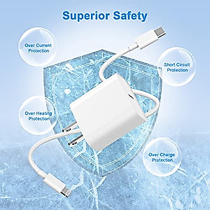 3 Pack iPhone 15 14 Charger Fast Charging, [Apple MFi Certified] PD 20W USB C Wall Charger Block with 6FT Type C to Lightning Fast Charging Data Sync Cable for iPhone 15 14 13 12 11 XS XR X 8 iPad