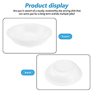 Tofficu 10pcs Sauce Dishes Round Seasoning Dishes Plastic Sushi Dipping Bowl Saucers Bowl Mini Appetizer Plates(2.8×2.8×0.9in)