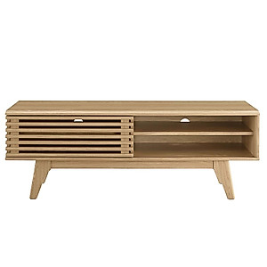 Modway Render Mid-Century Modern Low Profile 48 Inch TV Stand in Oak, 48"