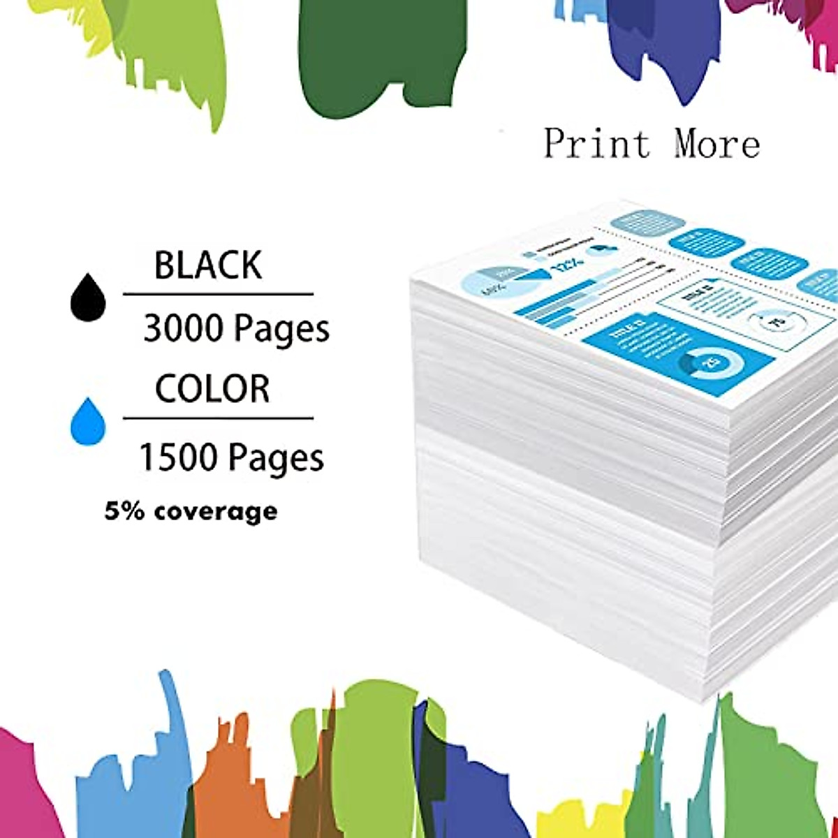 LC 402 XL Ink Cartridge Replacement for Brother LC402XL, 402 Inkjet Cartridge Used for MFC J5340DW J6740DW J6540DW J6940DW Printer 2*BK+1*C M Y