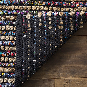 SAFAVIEH Cape Cod Collection Runner Rug - 2'3" x 12', Multi, Handmade Flat Weave Braided Cotton & Jute, Ideal for High Traffic Areas in Living Room, Bedroom (CAP360A)