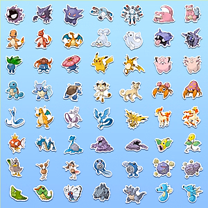 300 PCS Cute Cartoon Anime Stickers Cool Cartoon Stickers for Water Bottles,Laptop,Phone,Skateboard,Bicycle