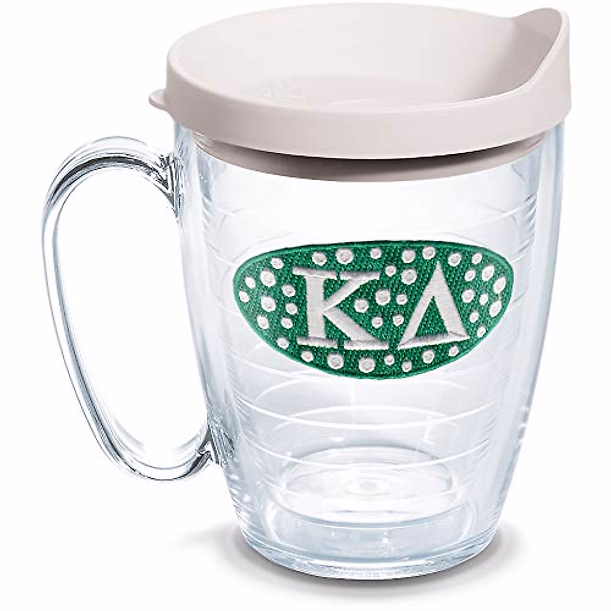Tervis Sorority - Kappa Delta Tumbler with Emblem and White Lid 16oz Mug, Clear