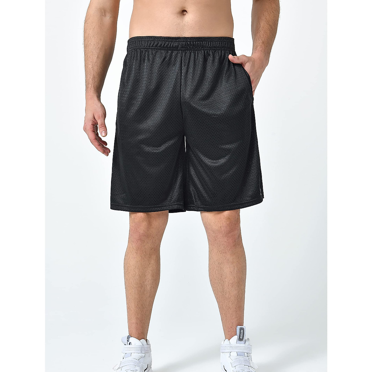5 Pack: Mens Athletic Shorts, 9" Mesh Basketball Shorts Men Active Gym Shorts with Pockets (Set 1, X-Large)