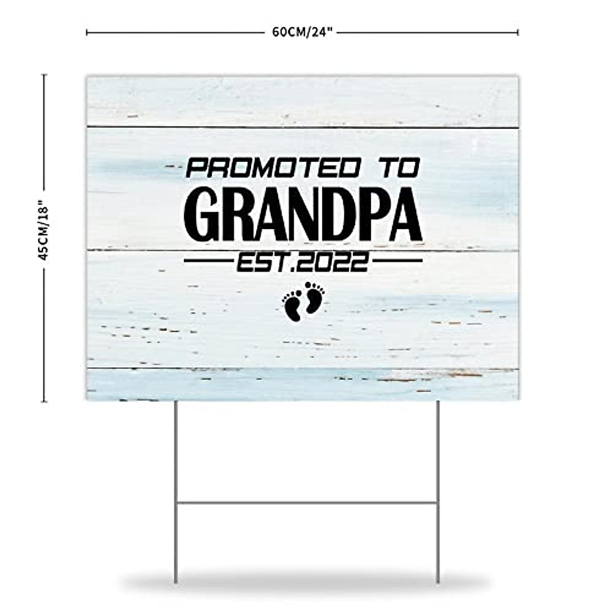 Lawn Garden Sign Promoted to Grandpa Corrugated Sign Funny Housewarming Gift Inspirational Quotes for Garage Sales Rent Open House Construction 18"x24"