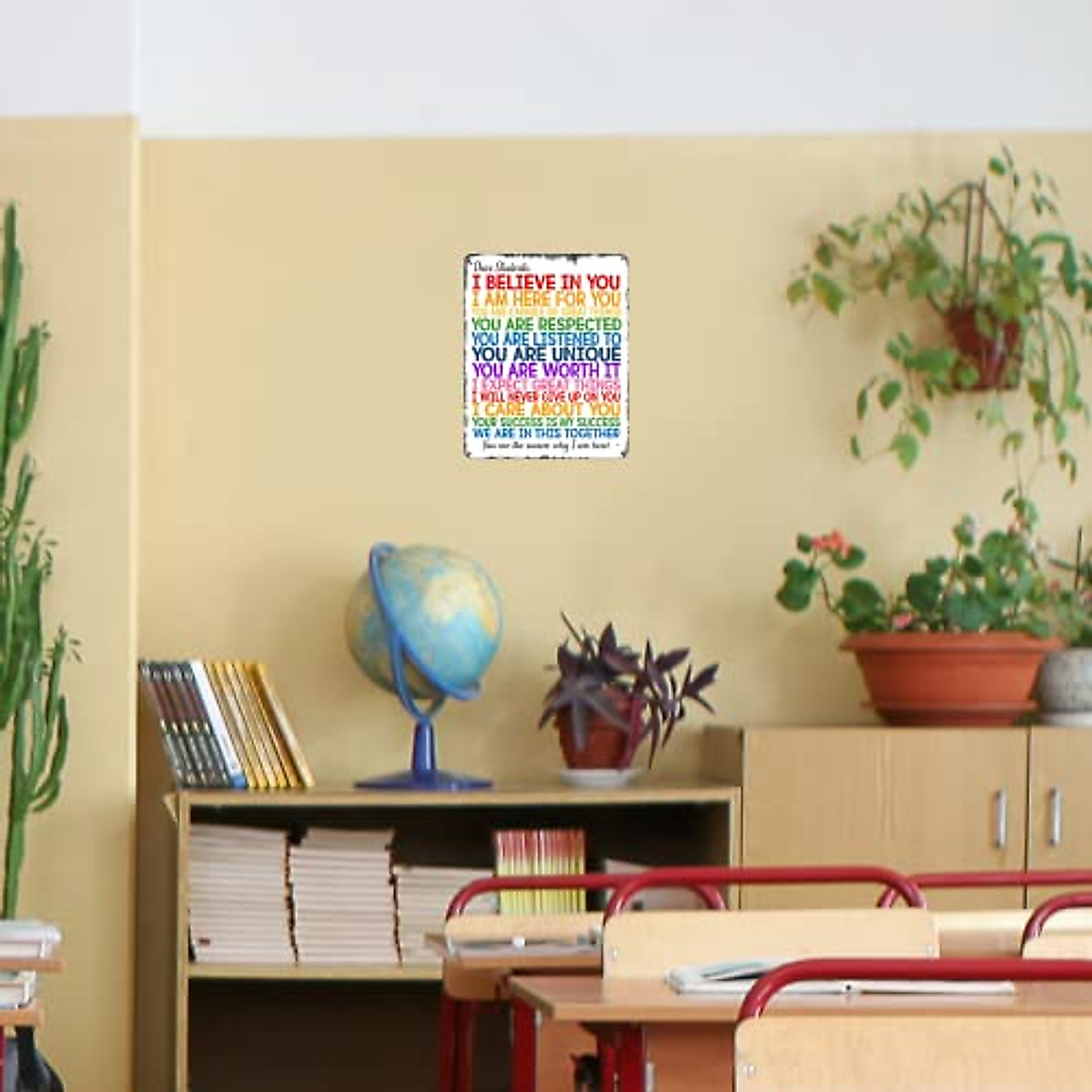 Niekea Berryi Classroom Poster Class Decor in This Classroom Inclusion Safe Space Diversity Inclusion Ally Fun Metal Tin Sign 12x16 inch Retro Crafts Plaque