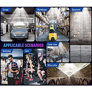 OCROUKI LED Garage Light,150W LED Shop Lights for Workshop,Basement,Home Gym,Compatible with E26/E27 Interface (0.15)