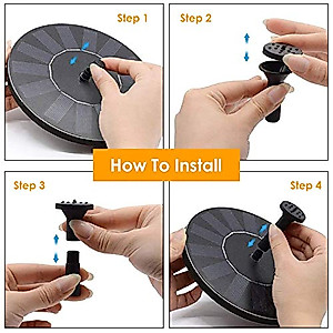 XXXDXDP Solar Powered Energy Fountain Pump Kit Water Pump Set with DIY Fountain Pump for Outdoor Fish Tank Pond Garden Patio Lawn Pool
