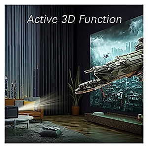 projecter Projector 4K Laser Beamer 3200ANSI Lumen with 128GB Memory Active 3D WiFi Smart TV Video Home Theater Cinema (Color : Mars pro)