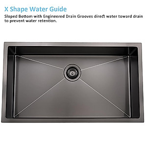 25 Inch Drop In Kitchen Sink Stainless Steel-Bokaiya 25x22 Topmount Kitchen Sink Drop In 16 Gauge Deep Single Bowl Kitchen Sink with Dish Grid& Roll Up Rack