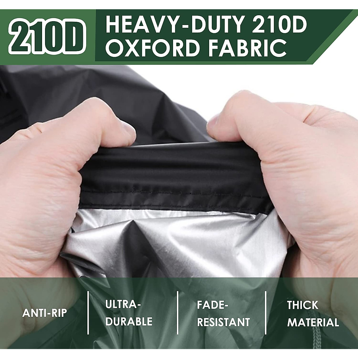 Gicov Chaise Lounge Cover Outdoor Waterproof Heavy Duty Lounge Chair Cover with Windproof Elastic Hem Indoor Extra Large Anti-UV Chaise Lounge Cover Patio Garden Furniture All Season Protection 1Pack