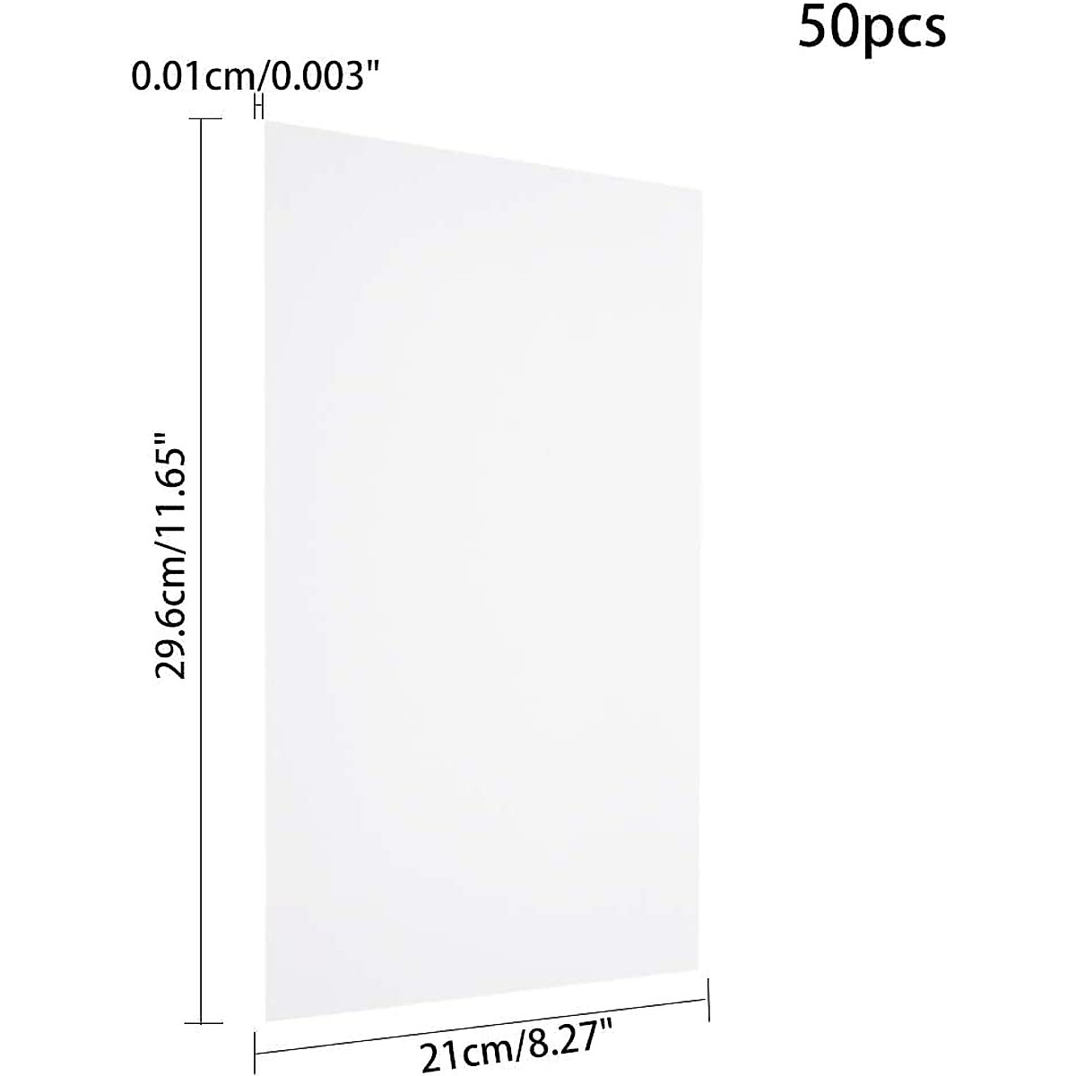 PH PandaHall 50 Packs Tracing Paper Reusable Non-Absorbent Synthetic Paper Polypropylene for Use with Alcohol Inks, Watercolor, Acrylic Painting, 11.6x8.2in