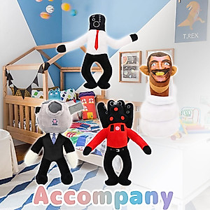 OVITTAC 4PCS Skibidi Toilet Toy Plush,Speakerman Plush,Cameraman Plush 11.3in Stuffed Animal Plushie Doll Toys Gift for Kids Fans Collectors Aldults Gift