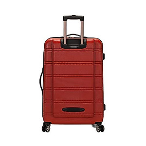 Rockland Melbourne Hardside Expandable Spinner Wheel Luggage, Red, 2-Piece Set (20/28)