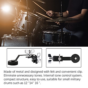 3 Pack Drum Damper Mute Silencer Clamp-on Tone Control Muffler for Vintage & Modern Snares Tom Accessories Black