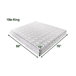 KNAMOTL King Size Mattress 10 Inch, Gel Memory Foam Mattress with Individual Pocket Springs, Hybrid Mattress in a Box for Pressure Relief & Cooler Sleep, CertiPUR-US Certified (King)