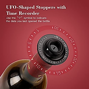 Premium 7-in-1 Wine Gift Set, Includes Wine Saver Pump with 4 Real Vacuum Wine Bottle Stoppers, 1 Foil Cutter, 1 Wine Pourer, Best Gifts for Wine Lovers