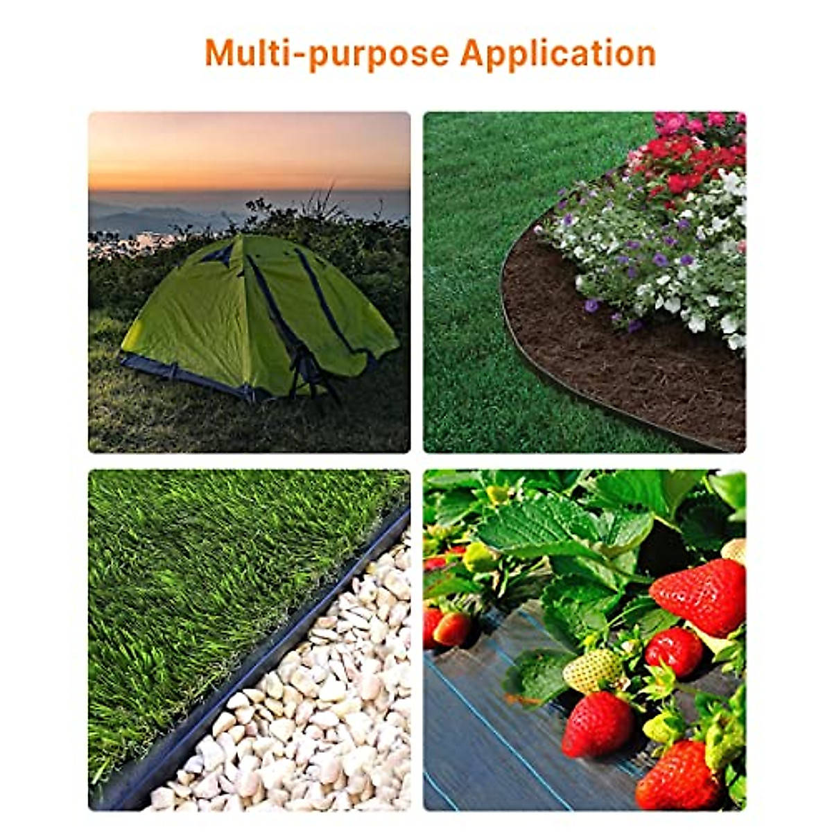 Meboyz 50 Pack of 8-inch Plastic Landscape Edging Spikes are Perfect for anchoring Weed barriers, Paver Edging, Artificial Turf, Grass Pathways, and More.