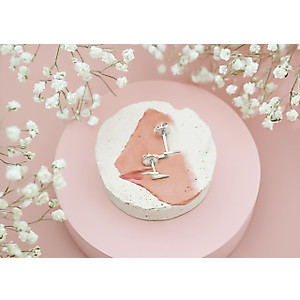 SOFIA MILANI - Solid 925 Sterling Silver Earrings for Women - Lightning Stud Earrings - 20754