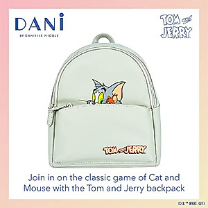 Danielle Nicole DANI Tom and Jerry Mini Backpack, Small Bookbag, Pale Green, 9 Inch