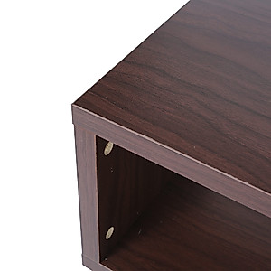 DHHU 60" Shallow, Modern Wall Mounted Floating TV Stand with 3 Open Compartments, Wooden Entertainment Center Media Console Storage Shelf, Holds up to 120 lbs, Walnut
