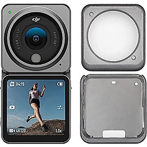 DJI Action 2 Dual-Screen Combo (32GB) & Magnetic Protective Case - 4K Action Camera with Dual OLED Touchscreens, 155° FOV, Magnetic Attachments, Stabilization Technology, Underwater Camera Ideal