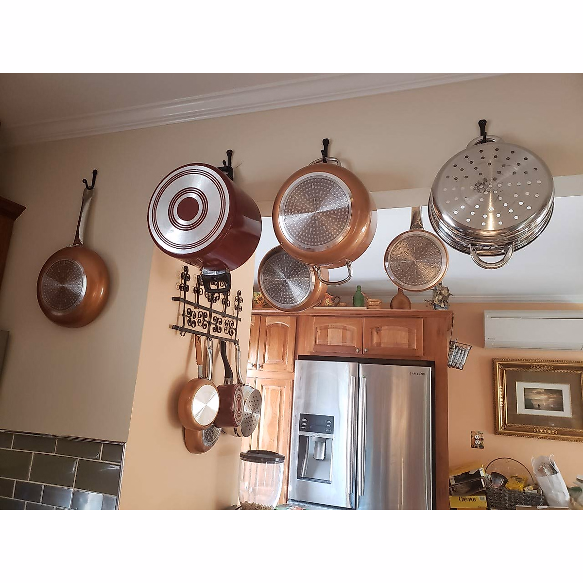 Claimed Corner - Cast Iron Wall Mounted Coat Towel Hat Scarf Bag Hook - 5 Pack (Multi Purpose (Black))