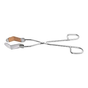 Eisco Labs Safety Flask/Beaker Tongs - Stainless Steel, Cork Lined Jaws, 12" Length