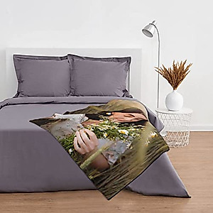 Yeacun Custom Blanket with Picture Text,30x40 Inch Personalized Throw Blankets Photo Design for Family Friend Pet,Christmas Halloween Birthday Wedding Customized Gifts for Women Men