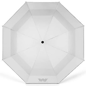 Weatherman Umbrella - Golf Umbrella - Windproof Sports Umbrella Resists Up to 55 MPH Winds - Available in 2 Sizes (62 inch, White)