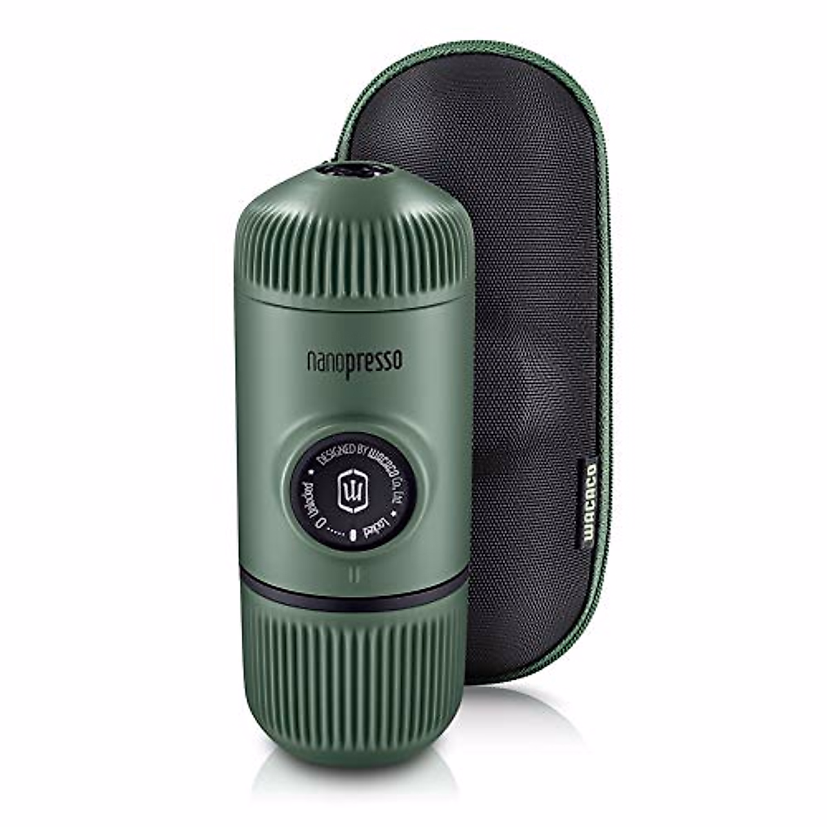 WACACO Nanopresso Portable Espresso Maker Bundled with Protective Case, Upgrade Version of Minipresso, Mini Travel Coffee Machine, Perfect for Camping, Travel and Office (Elements Moss Green)