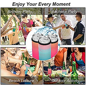 Slim Can Cooler Sleeves, 12oz Skinny Blank Neoprene Beer Can Cooler, Soft Insulated Reusable DIY Personalized Cooler for Water Bottle Soda, for Parties Weddings Events (Bright, 12)