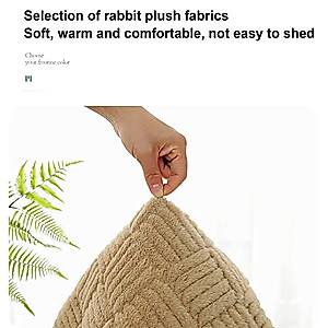 Plush Chair Pad,Kitchen Dining Chair Cushion Simple Seat Cushion with Washable Cover and Non Slip Ties,Soild Color Seat Pad for Living Room Office Balcony(40x43cm(16x17inch), Green a)