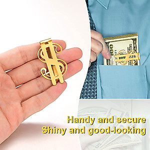 ChainsPro Titanium Money Clips Metal Minimalism Dollar Cash Clips Gold Money Clip