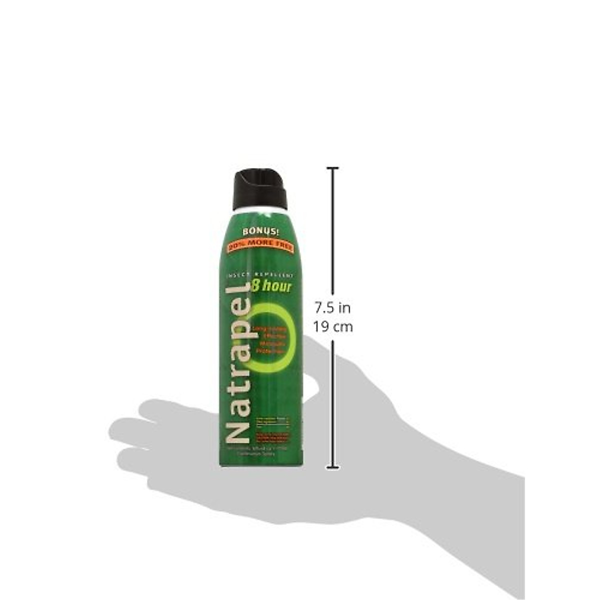 Natrapel 12-Hour Insect Repellent, 6 oz. Eco-Spray Picaridin Bug Spray – Family Insect Repellent for Mosquitoes, Ticks, & More, Black (0006-6878)