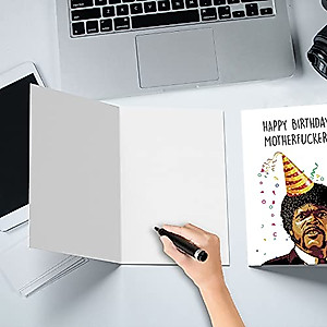 Funny Samuel L Jackson Birthday Card, Pupl Fiction Card for Friend, Humorous Bday Card for Him Her, Rude Card for Boyfriend