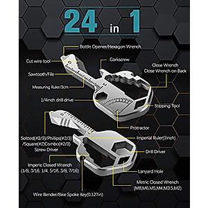 Doayolgg key shaped multitool keychain multi tool Father's Day Gift multitool key with keychain mini multi-tool,Best Birthday gift for your lover,friend or multitool fans