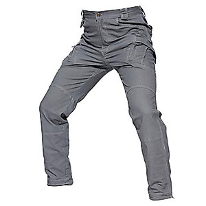 MNXOIA Military Tactical Cargo Pants Men Special Forces Combat Army Pants Sp ex Stretch Pockets Cotton Trousers Gray XL