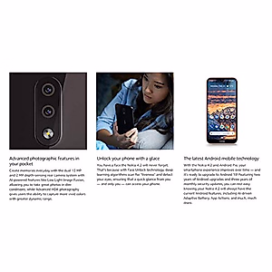 Nokia 4.2 with Android One (32GB, 3GB) 5.71" HD+ Display, 13MP Dual Camera, GSM Unlocked (at&T/T-Mobile/MetroPCS/Cricket/H2O) Global 4G LTE International Model TA-1149 (Black, 32 GB)