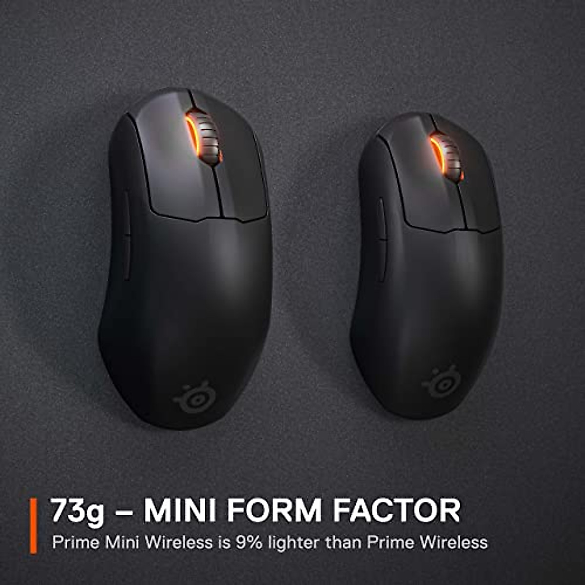 SteelSeries Prime Mini Wireless FPS Gaming Mouse – 100 Hour Battery – USB-C – 18,000 CPI TrueMove Air Optical Sensor – 5 Programmable Buttons – Magnetic Optical Switches – Mini Form Factor (Renewed)