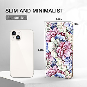 MEITRUE Wallet Women Ultra Slim Wallet for Women Thin Leather Wallet RFID Blocking Credit Card Holder Bifold Clutch Long Ladies Wallet Purse with 11 Card Slots