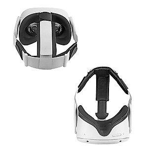 HIJIAO 2020 New Head Strap Pad for Oculus Quest 2，Reduce Head Pressure Better Wrapped Head for Quest 2,Comes with 20 Wipes (Black)