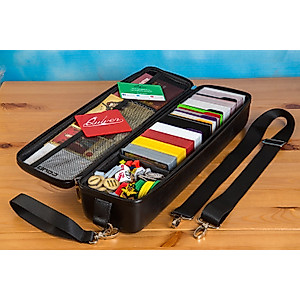 Quiver Time Card Case Dividers & Separators (7-Piece Set) Game Organizers - Ideal for Tabletop Gaming, Trading, Figures, Dice, Accessories - Use with Card Storage Boxes (Red & Black, Accessories)