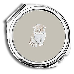 Made by Metal Cosmetic Mirror Naturally with Watercolor Animals