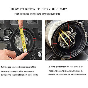 KOOMTOOM LED Headlight Dust Cover Rubber Seal Cap LED Xenon Flexible Car Headlight Dustproof Housing Shell Cap 75mm 80mm 85mm 90mm 95mm 100mm, 2 Pack