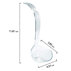 Party Essentials N512 Hard Plastic 5-Ounce Punch Bowl/Serving Ladle, 1-Count, Clear