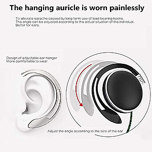 leqingchun Clip Type Earphones，Portable Stereophone Headphones,with Microphone and Call Controller Stereo Earphones,Suitable for Compatible with 3.5mm iPhone, Android Mobile Phone Blue