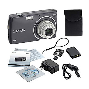 Minolta 20 Mega Pixels Digital Camera, 5X Optical Zoom & HD Video with 2.7" LCD, Black (MN5Z-BK)