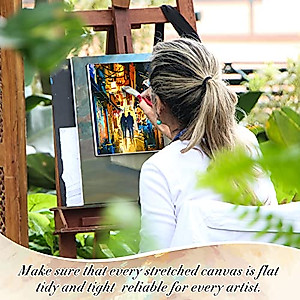 Thenshop Stretched Canvas for Painting 10 oz Triple Primed 100% Cotton White Blank Canvas Bulk Art Canvases for Painting Oil Paint Acrylics Pouring,8 x 10 Inch(20 Pieces)