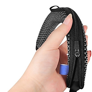 Ferbao Headband Cover Head Beam Protective Sleeve Compatible with Sony WH-1000XM5 Headphones,Headband Protector with Zipper Cushion and Hanger (Black+White)